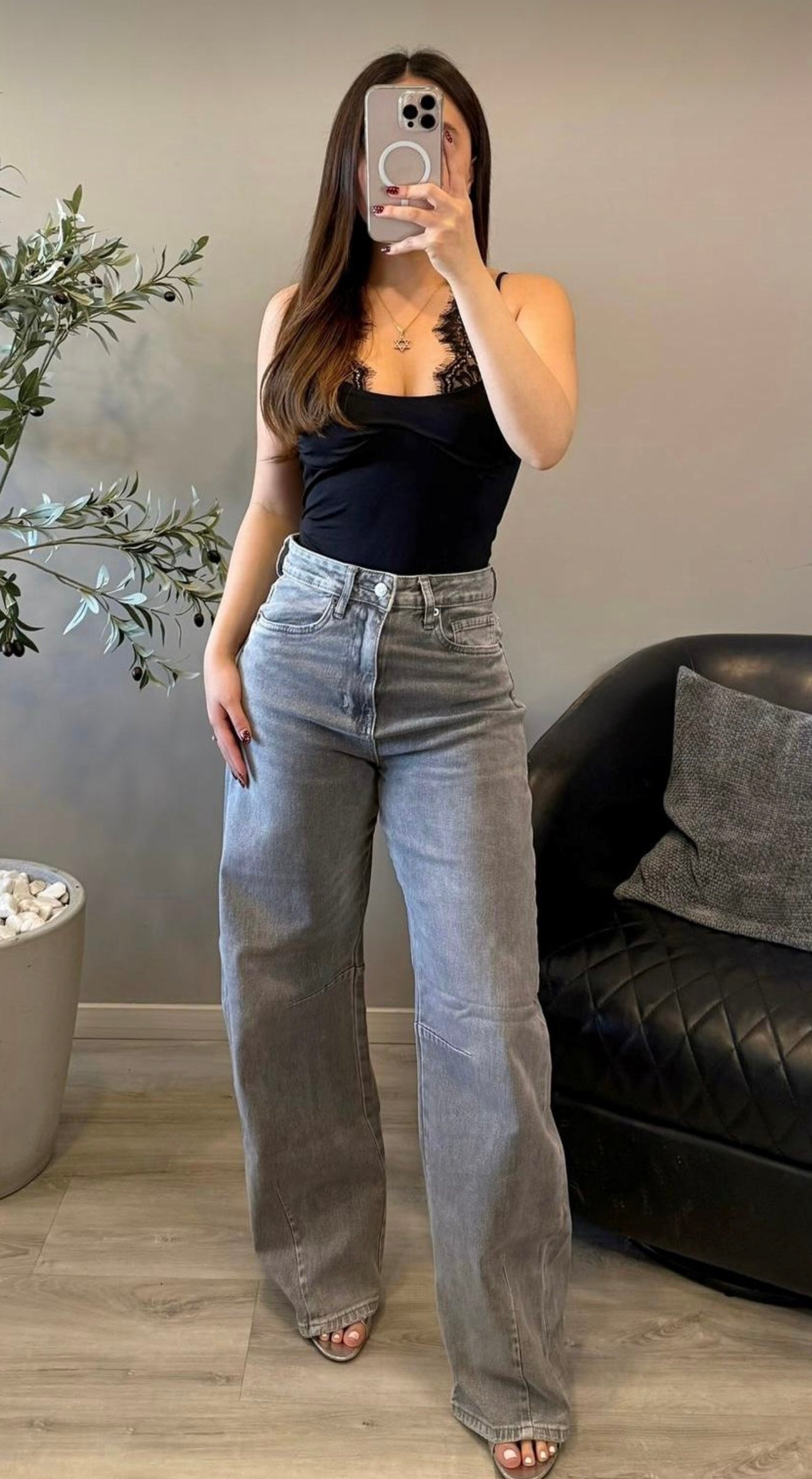 BAGGY BARREL GRIS VIBRANT MIU – VIM JEANS
